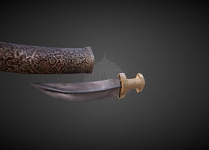 Dagger with Scabbard - Free 3d model on creazilla.com