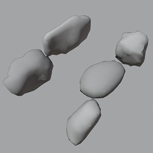 Five Rocks - Free 3d model on creazilla.com