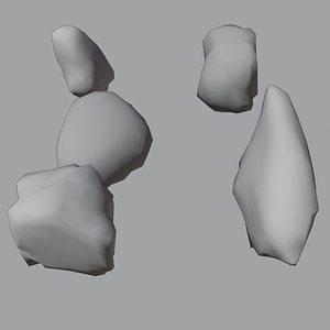 Five Rocks - Free 3d model on creazilla.com