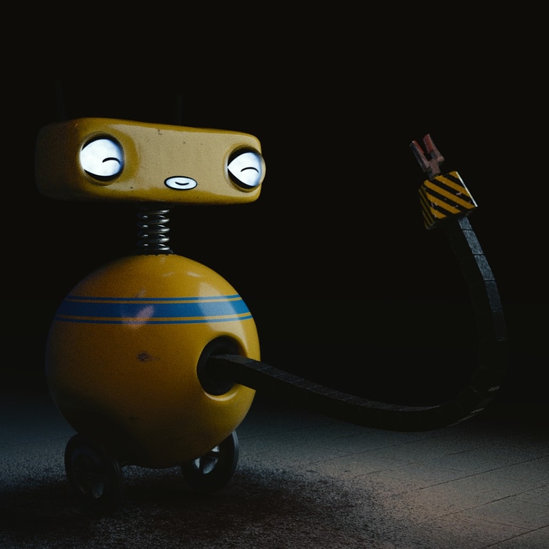 Round Robot Rigged - Free 3d model on creazilla.com