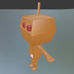 Simple Cartoon Robot - Free 3d model on creazilla.com