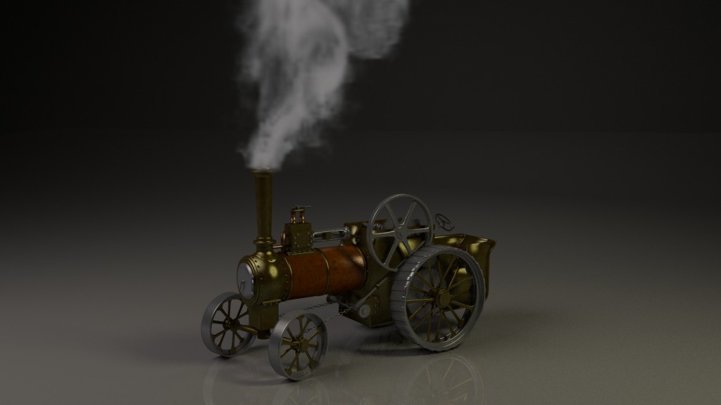 Steam Tractor - Free 3d model on creazilla.com