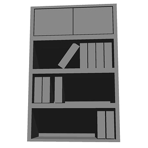 Bookshelf - Free 3d model on creazilla.com