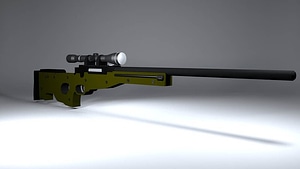 Set of Sniper Rifles - Free 3d model on creazilla.com