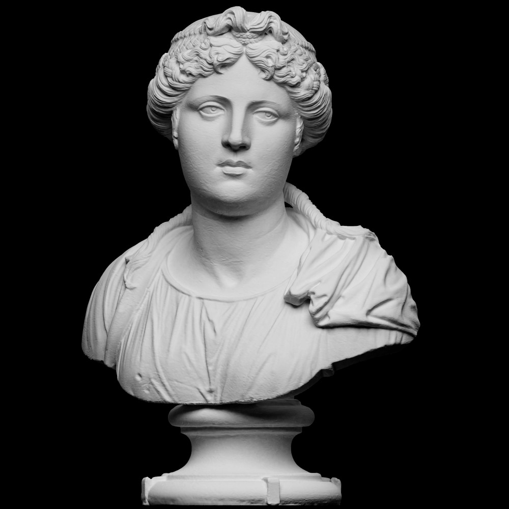 Bust of a young woman - Free 3d model on creazilla.com