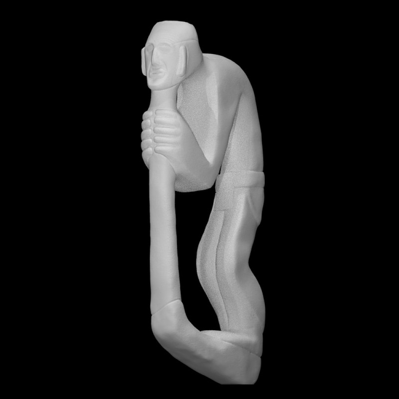 Hunchback Leaning on Staff - Free 3d model on creazilla.com