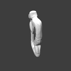 Hunchback Leaning on Staff - Free 3d model on creazilla.com