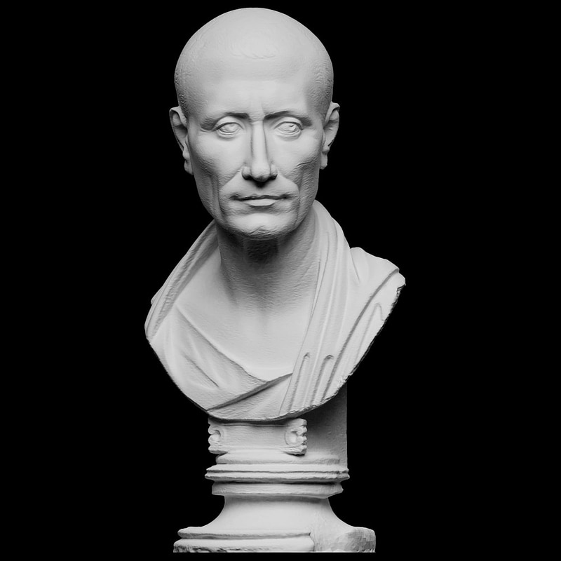 Portrait of Julius Caesar, The Green Caesar - Free 3d model on ...