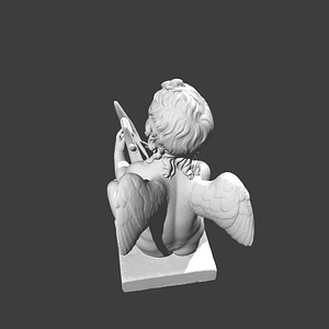 Cupid Playing the Lyre - Free 3d model on creazilla.com