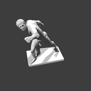 Borghese Gladiator - Free 3d model on creazilla.com
