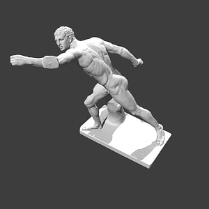 Borghese Gladiator - Free 3d model on creazilla.com