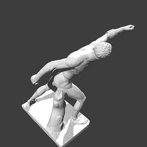 Borghese Gladiator - Free 3d model on creazilla.com