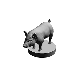 Pig Miniature - Free 3d model on creazilla.com