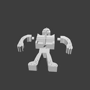 Red Lightning Hero - Free 3d model on creazilla.com