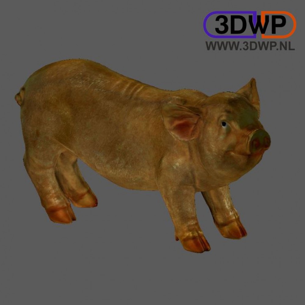 Pig Sculpture - Free 3d model on creazilla.com