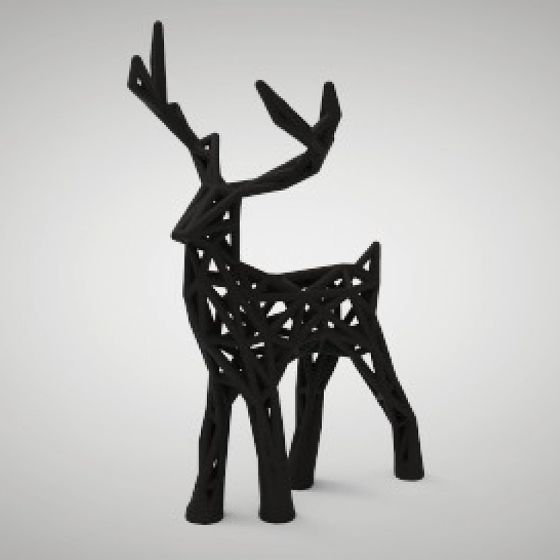 Wire-frame Holiday Deer - Free 3d model on creazilla.com