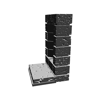 Cut-Stone Arrow Slit - Free 3d model on creazilla.com