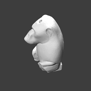 Statuette of a Baboon - Free 3d model on creazilla.com