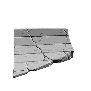 Broken Stone Bridge - Free 3d model on creazilla.com
