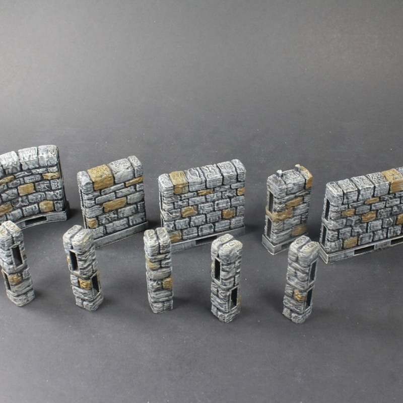 Dungeon Stone Primary Walls - Free 3d model on creazilla.com