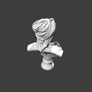 Portrait of Nicolas Coustou - Free 3d model on creazilla.com