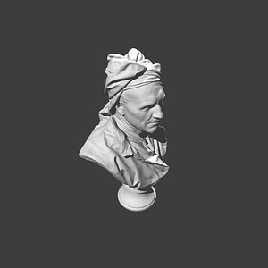 Portrait of Nicolas Coustou - Free 3d model on creazilla.com