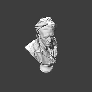 Portrait of Nicolas Coustou - Free 3d model on creazilla.com