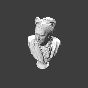 Portrait of Nicolas Coustou - Free 3d model on creazilla.com