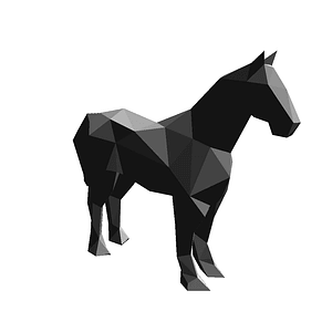 Low Poly Horse - Free 3d model on creazilla.com