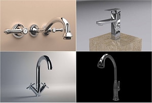 Set of Faucets - Free 3d model on creazilla.com