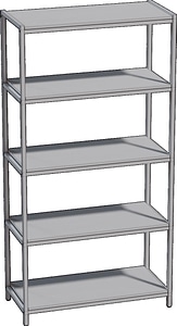 Steel Frame Shelves - Free 3d model on creazilla.com
