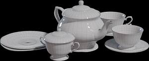Tea Set - Free 3d model on creazilla.com