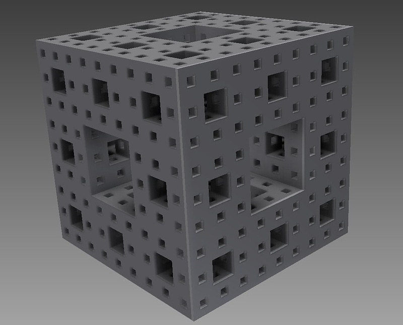 Level 3 Menger Sponge - Free 3d model on creazilla.com