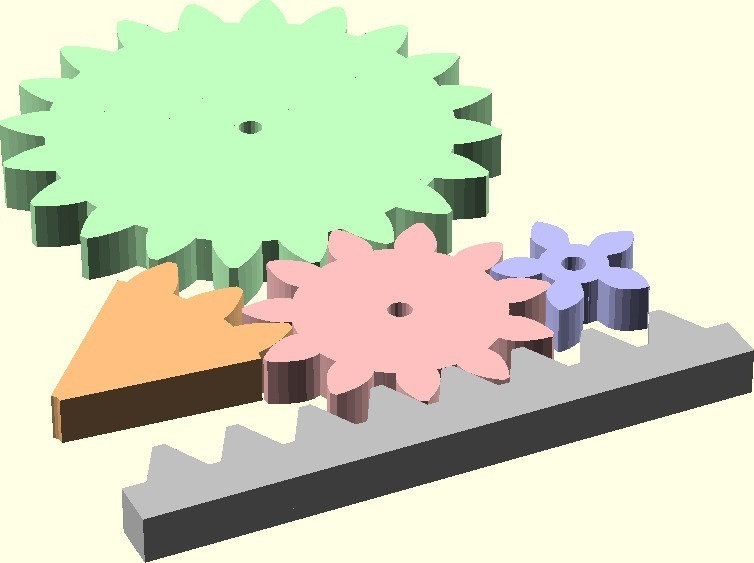 Public Domain Involute Parameterized Gears - Free 3d model on creazilla.com