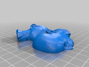 Human head (bald male) in halves - Free 3d model on creazilla.com