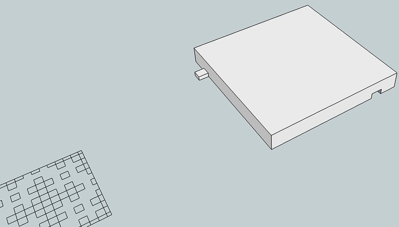 Template for Interlocking 3" block - Free 3d model on creazilla.com