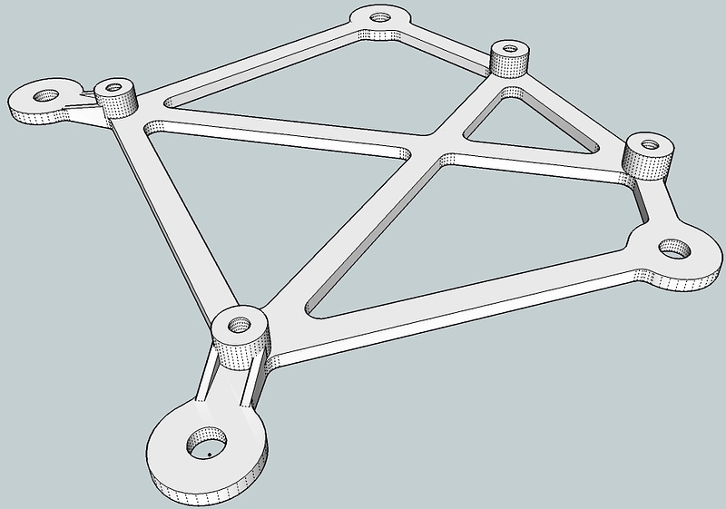 Light weight Arduino mount 3d model