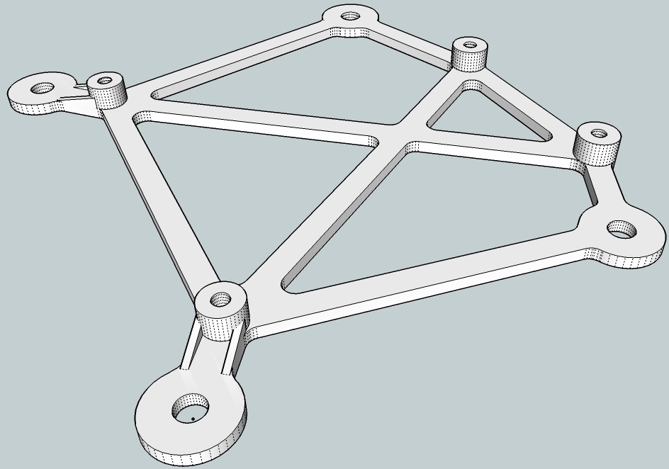 Light weight Arduino mount 3d model