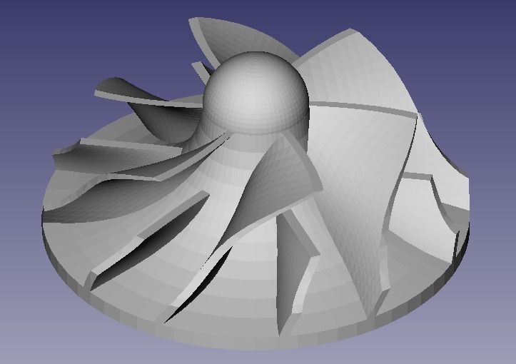 Centrifugal Impeller (parametric) - Free 3d model on creazilla.com