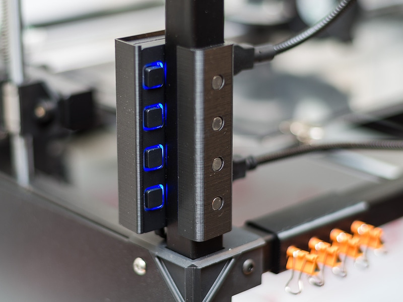 RigidBot USB Hub Mount - Free 3d model on creazilla.com