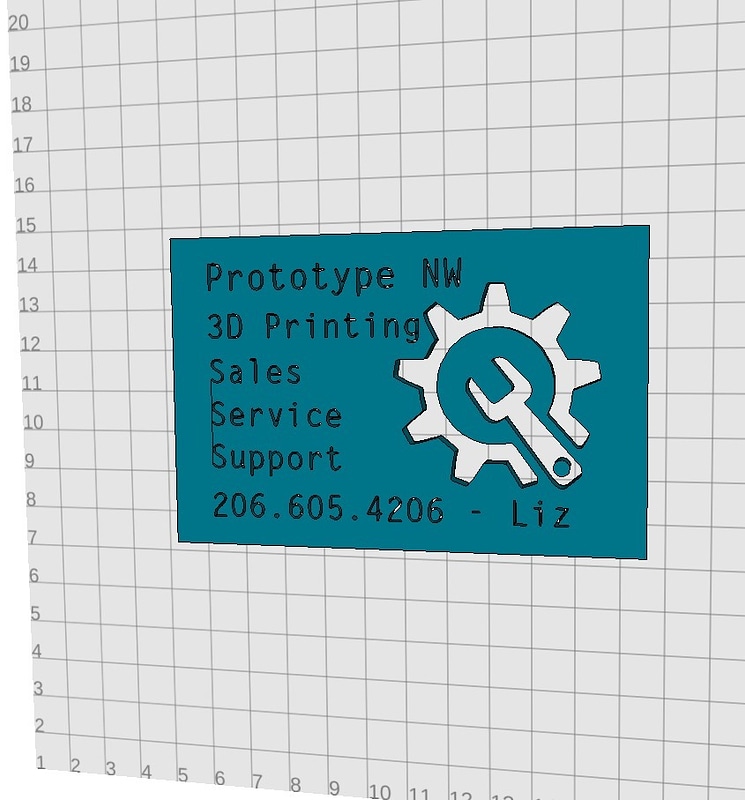 Business Card Prototype for Prototype NW - Free 3d model on creazilla.com