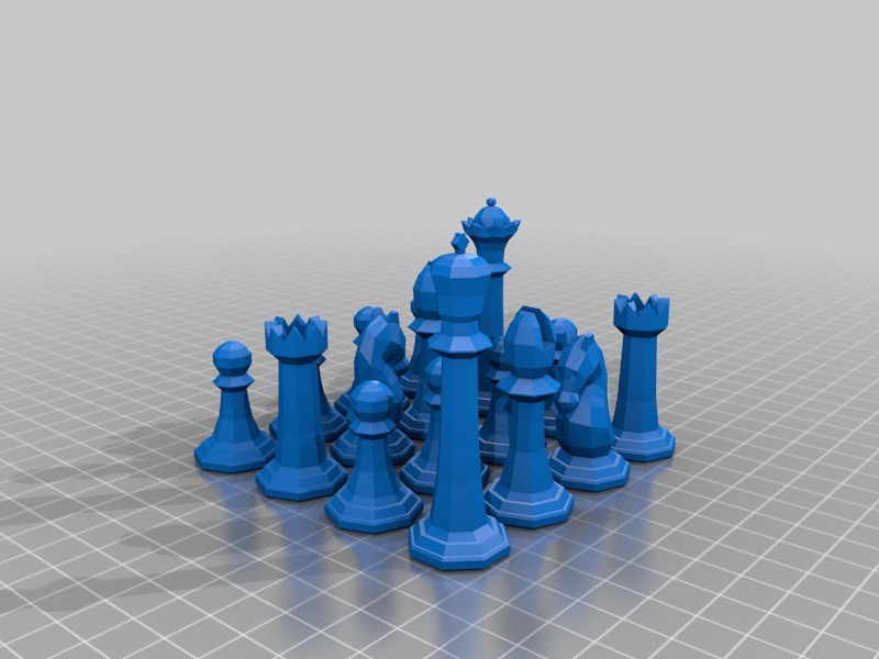 Chess Pieces - Free 3d model on creazilla.com