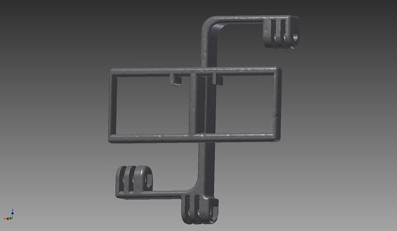 Go Pro Hero 3 Stereoscopic 3D Mount - Free 3d model on creazilla.com