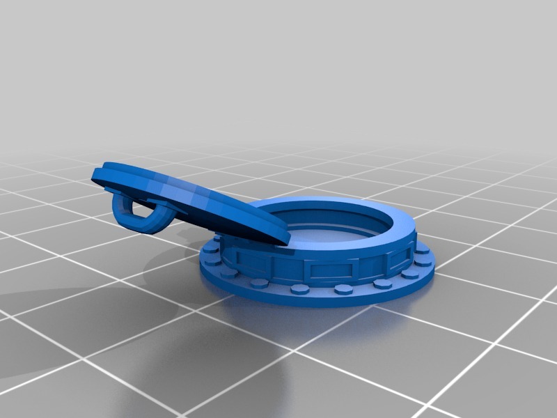 28mm tank hatch (open and closed) - Free 3d model on creazilla.com