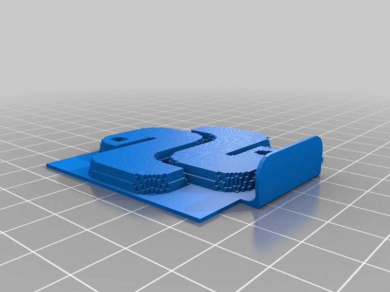 Python Logo Stand - Free 3d model on creazilla.com