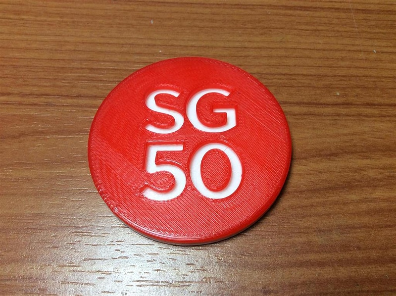 SG 50 Jubilee Badge - Free 3d model on creazilla.com