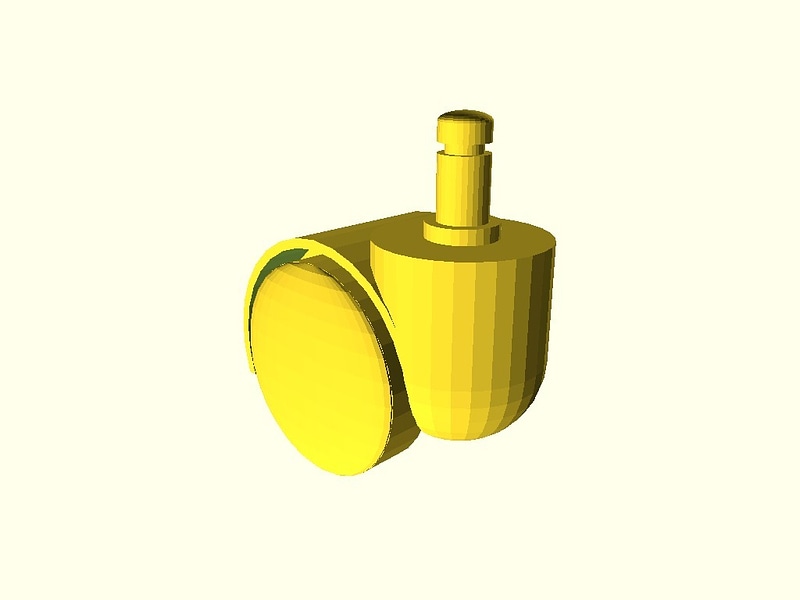 Chair Caster - Free 3d model on creazilla.com
