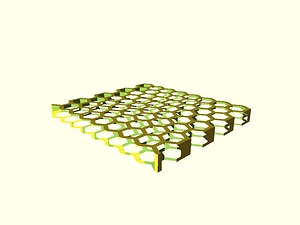 OpenSCAD Library: Parametric honeycomb generator - Free 3d model on creazilla.com