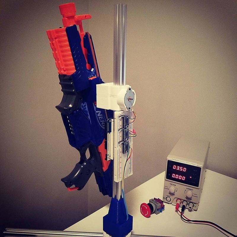 video conferencing robotic nerf gun turret - Free 3d model on creazilla.com