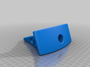 Monitor inclined stand (20 degrees) - Free 3d model on creazilla.com